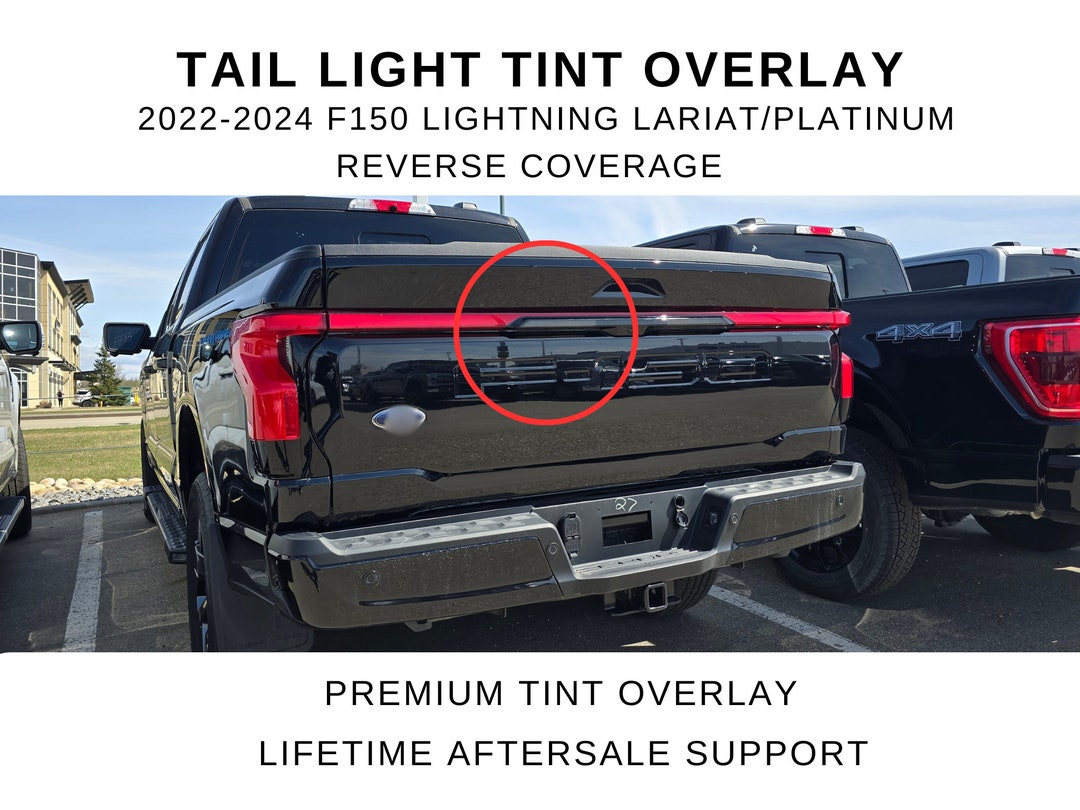 2022 - 2024 F150 LIGHTNING LARIAT/PLATINUM Reverse Tail Light Overlay ...