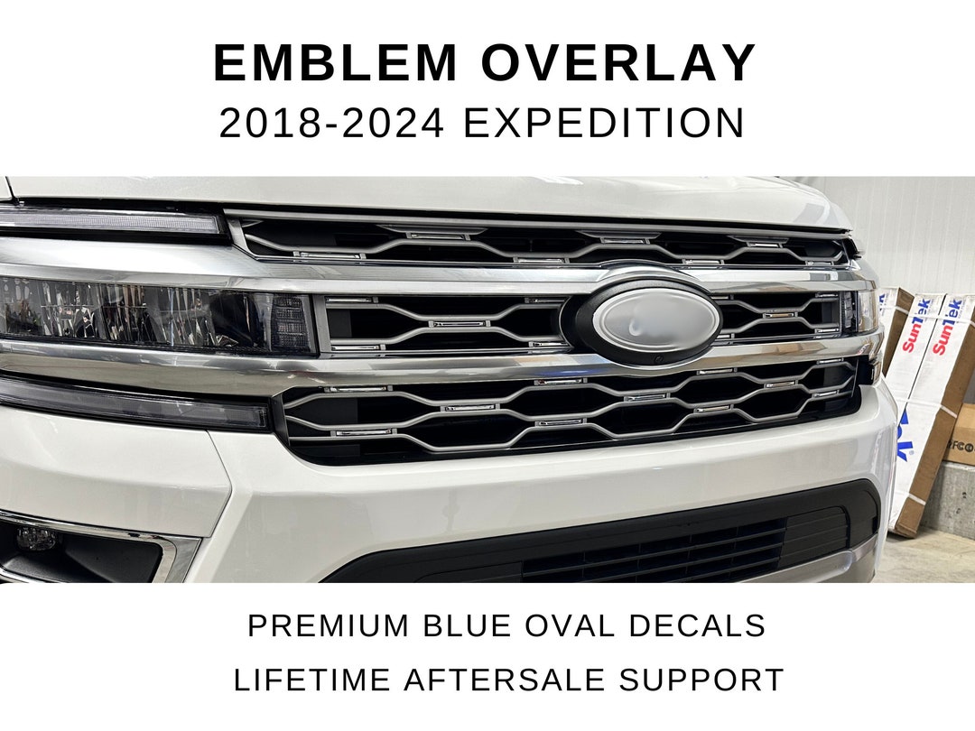 2018-2024 Expedition Emblem Overlay Full Set for Front and Rear Blue ...