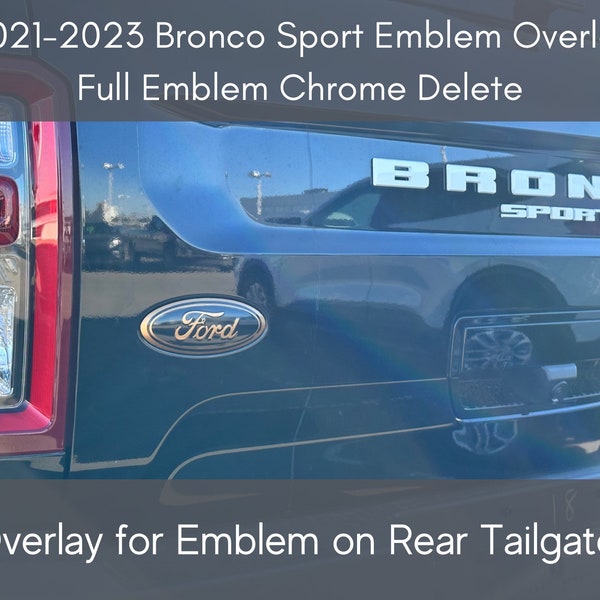 Ford Bronco Sport Emblem Overlay - Etsy