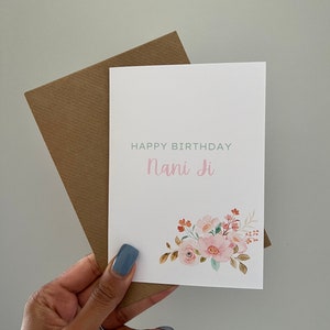 Happy Birthday Nani Card Massi Card Khala Card Bibi Card - Etsy