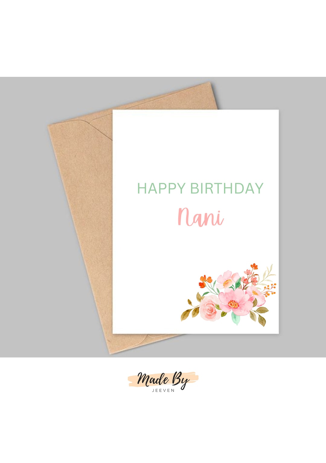 Happy Birthday Nani Card, Massi Card, Khala Card, Bibi Card, Desi ...