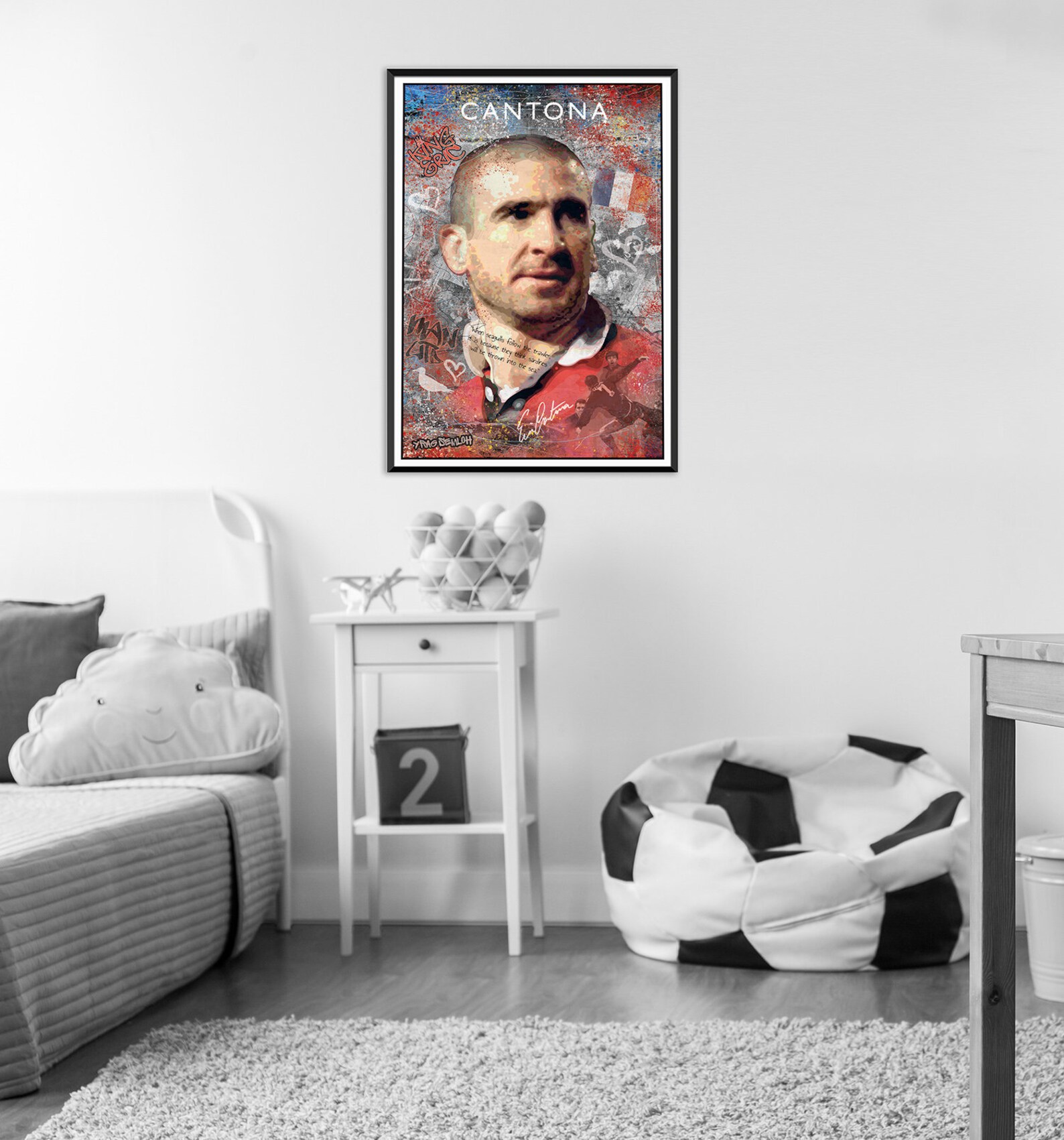 Eric Cantona king Eric, Manchester United and France. Digital ...