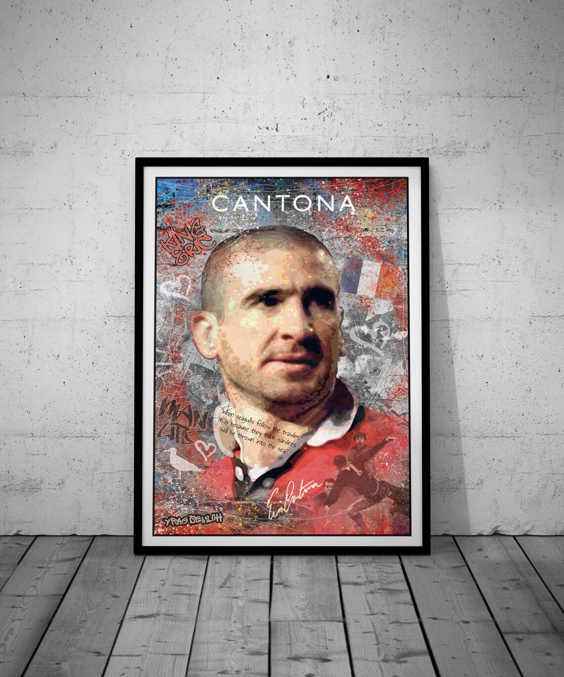 Eric Cantona king Eric, Manchester United and France. Digital ...