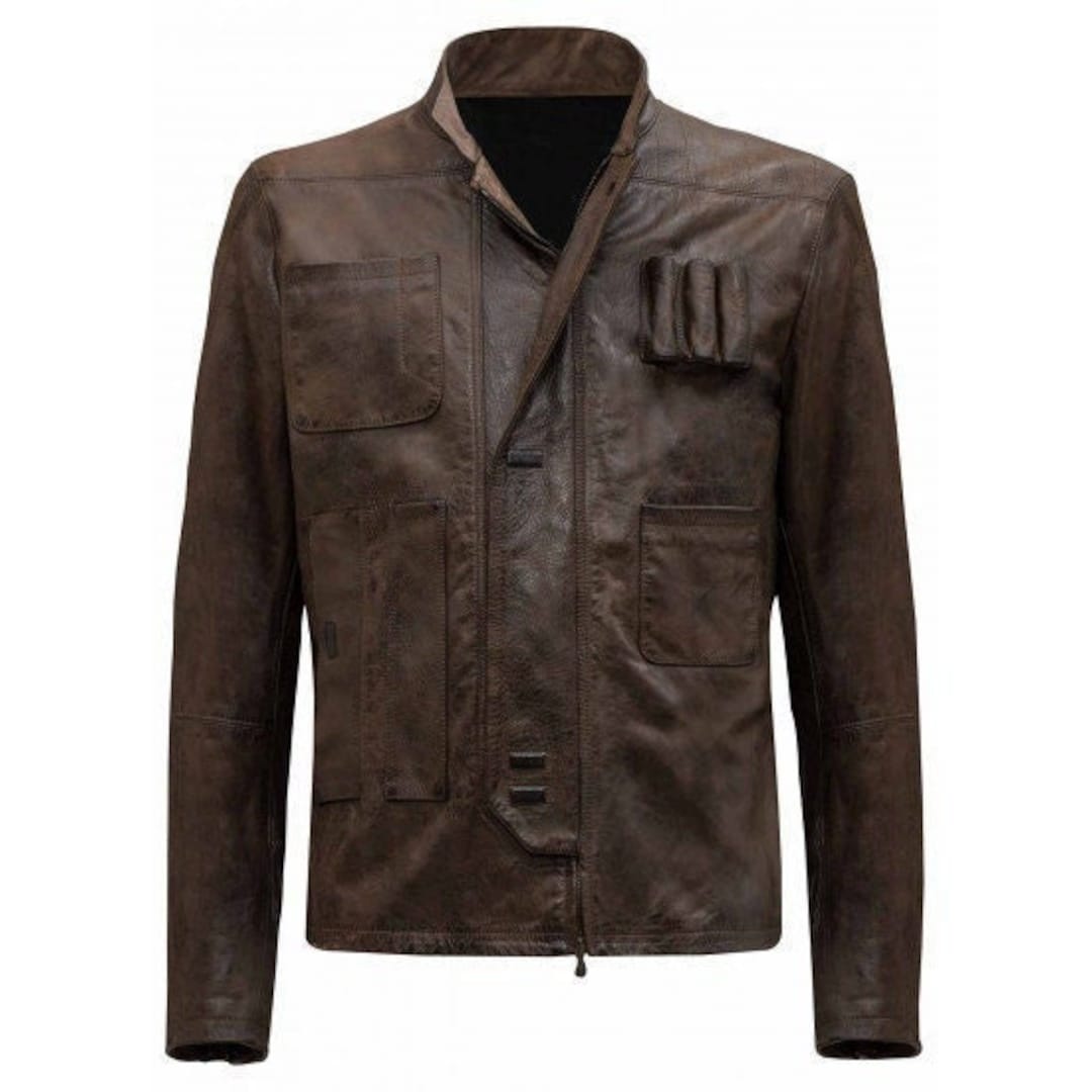 Handmade TFA Han Solo Leather Jacket Handmade Cosplay Costume - Etsy