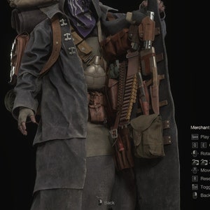 Handmade Resident Evil Merchant Black Trench Resident 5 Handmade ...