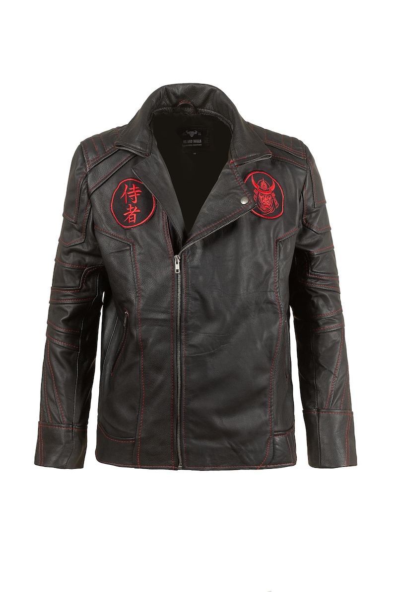 Samurai Spirit Leather Jacket | Cyber Ronin Biker Jacket | Handcrafted ...