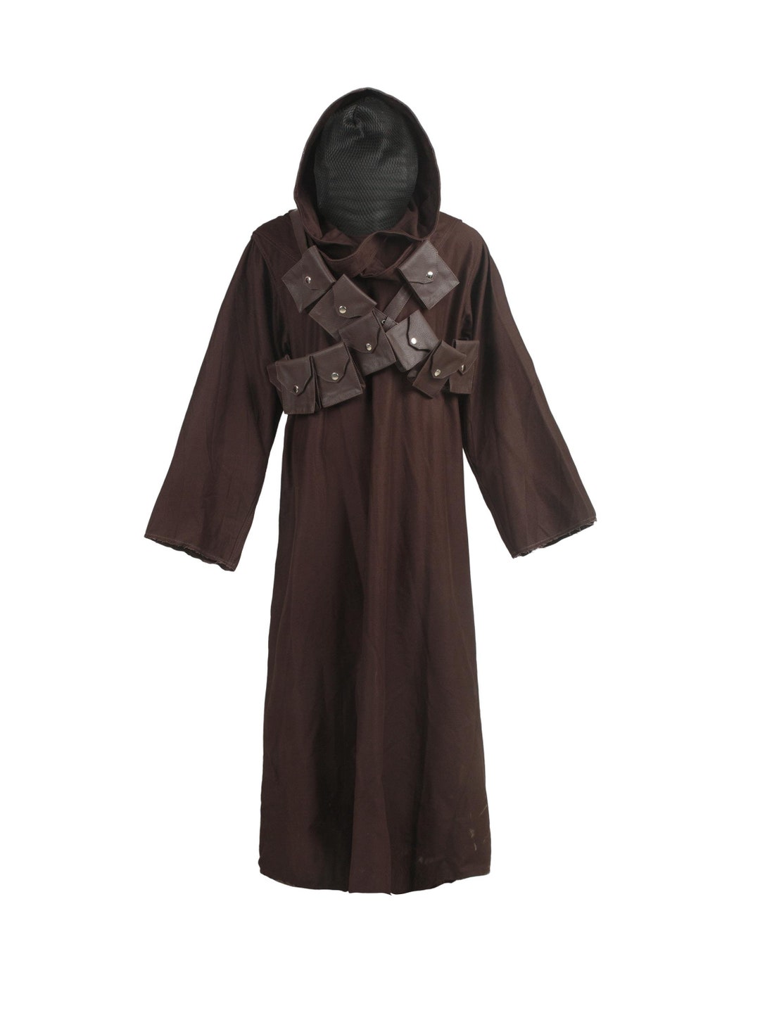The Jedi Cloak Handcrafted Desert Nomad Cloak With Leather Chest Straps ...