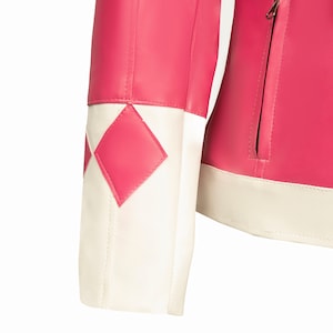 Pink Ranger Themed Leather Jacket Handcrafted by Ox and Bulls - Etsy