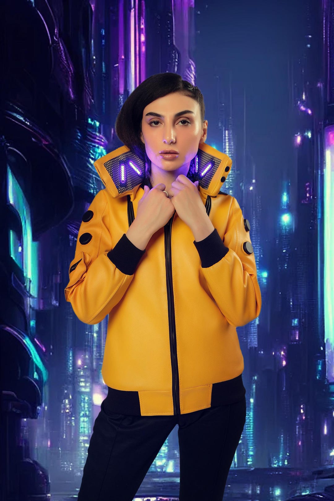 Customizable Cybernetic Maverick Jacket Inspired by the Lucy Cyber-punk ...