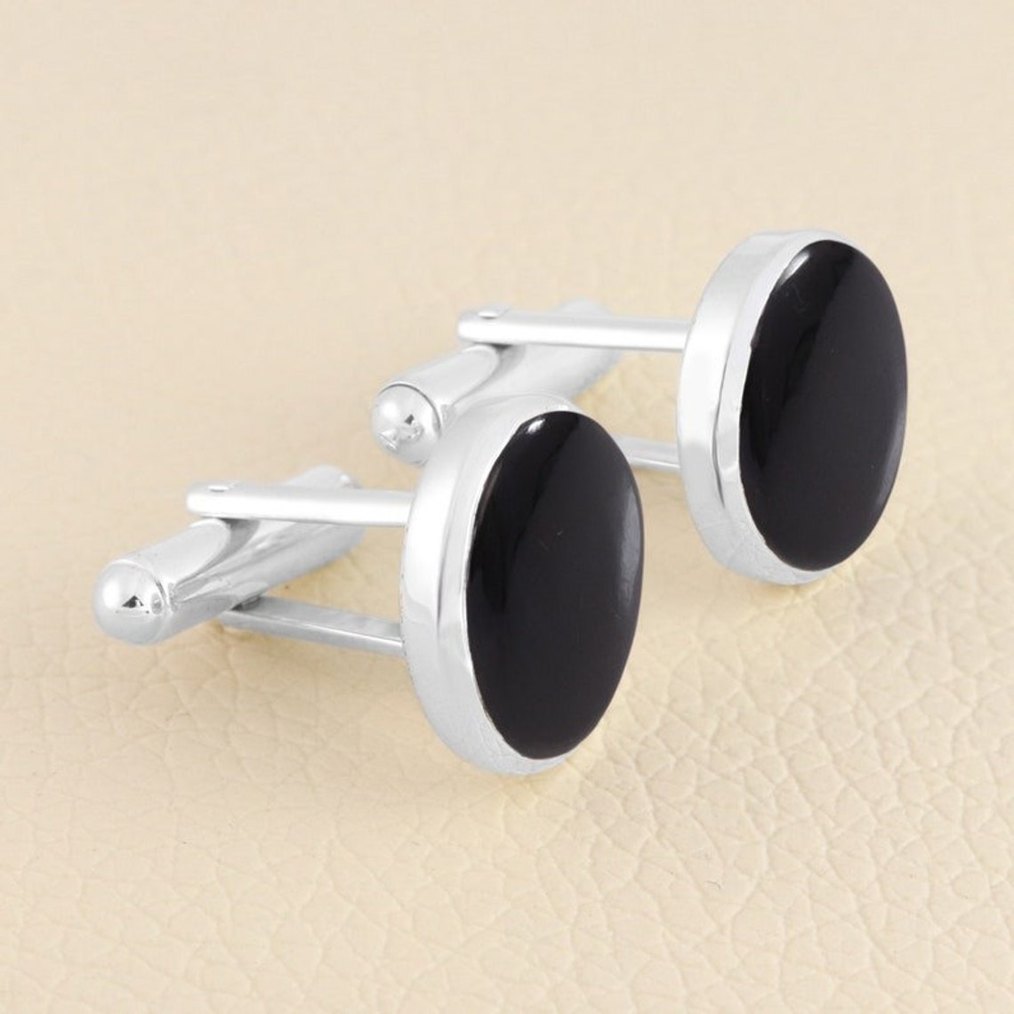 Black Onyx Cufflinks Cufflinks for Men Groomsmen Cufflinks - Etsy