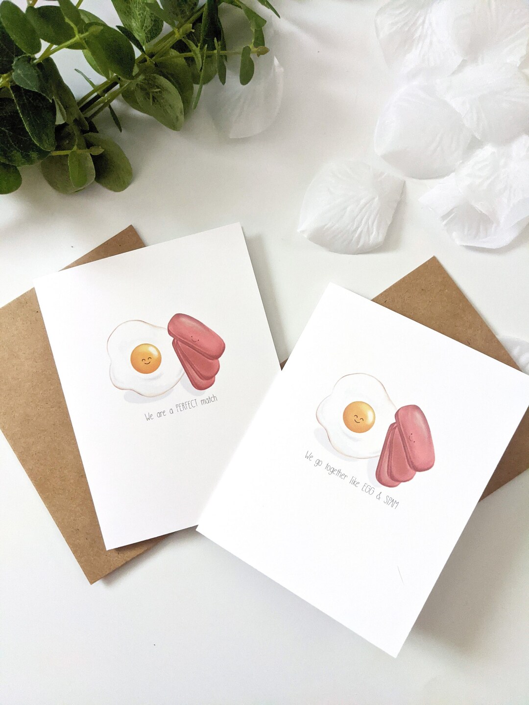 Cute Egg Spam Valentines Day Greeting Card, Funny Valentines Gift, Food ...