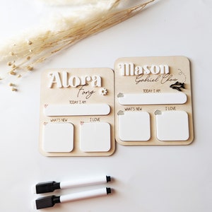 Baby Milestone Sign | Birth Announcement | Erasable Board | Nursery ...