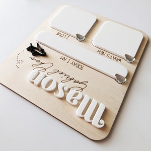Baby Milestone Sign | Birth Announcement | Erasable Board | Nursery ...