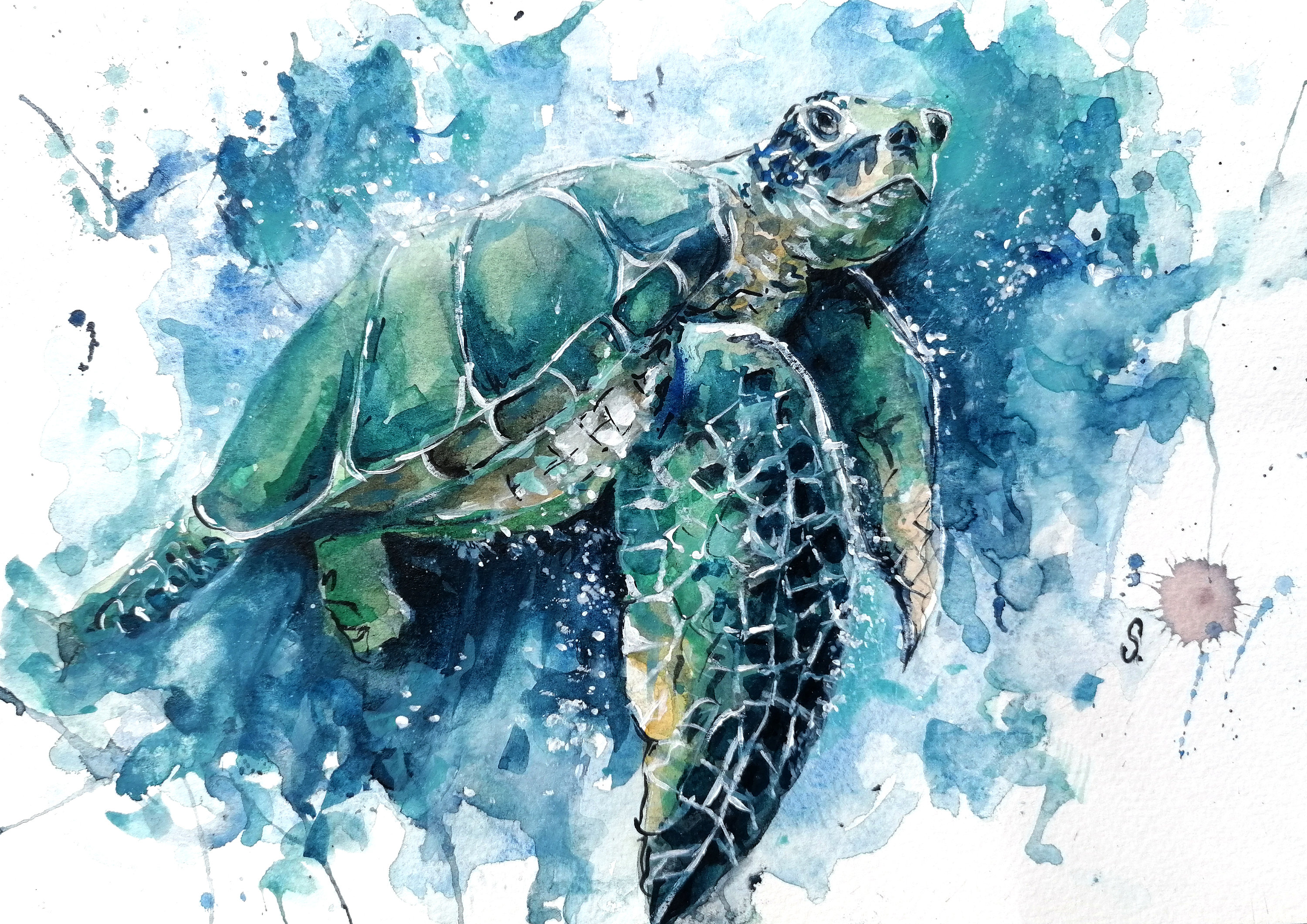 Abstract Turtle Painting