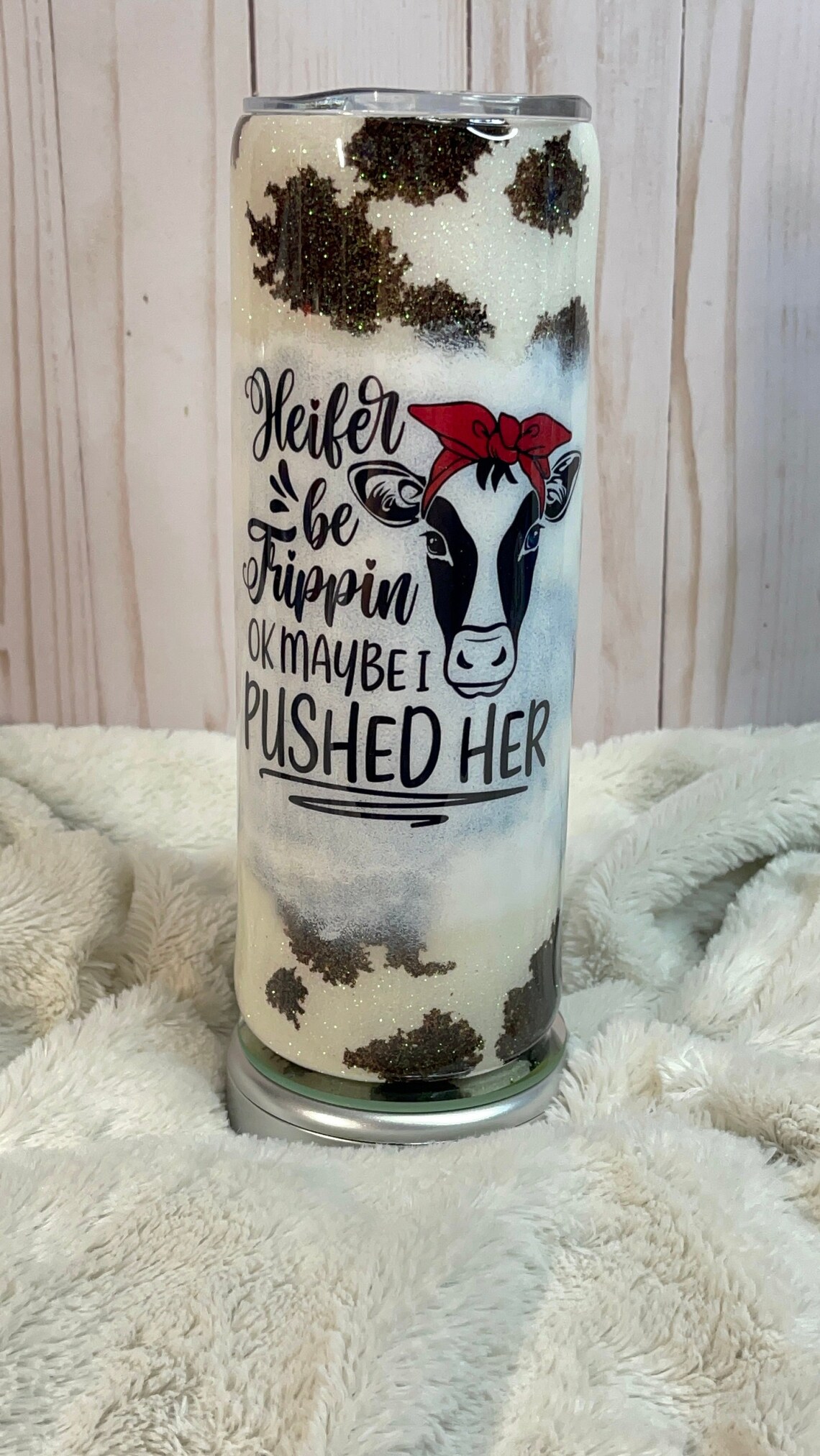 Cow Print Heifer Tumbler, Gift - Etsy