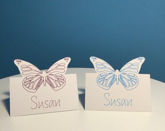 Butterfly Name Card - Etsy UK