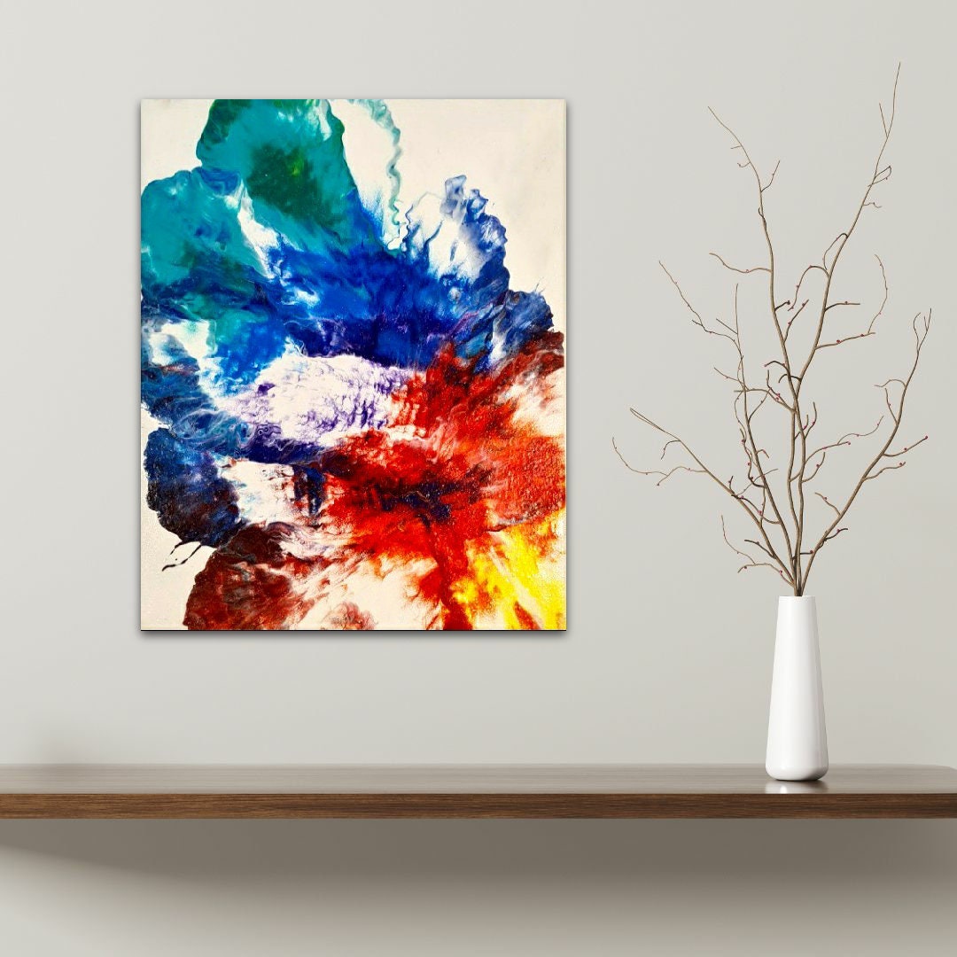 Abstract Painting, Original Wall Art, Wall Decor, Acrylic Handmade ...