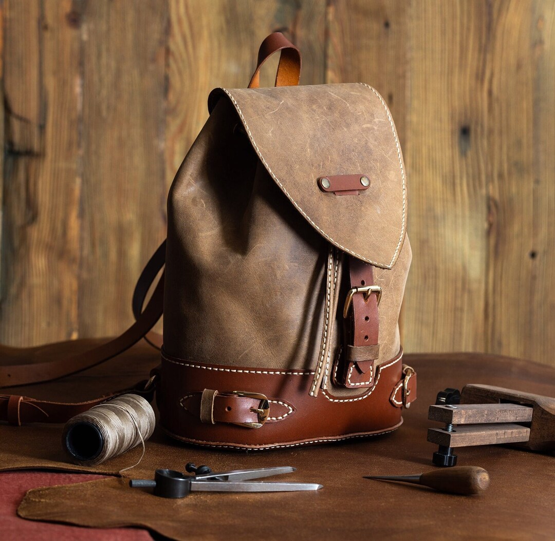 Genuine Leather Backpack, Handmade Leather, Italian Designer Backpack ...