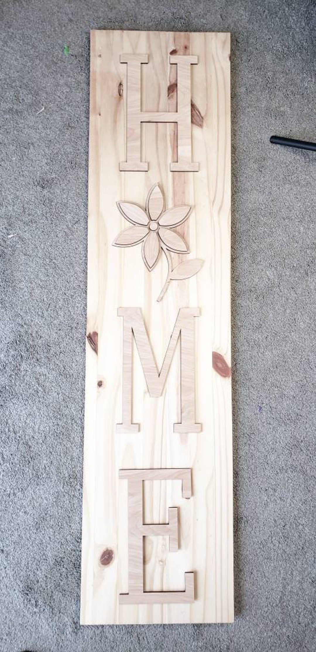 Blank Wood HOME FLOWER Easter Spring Porch Leaner | Cutouts Only-no ...