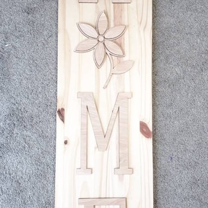 Blank Wood HOME FLOWER Easter Spring Porch Leaner | Cutouts Only-no ...