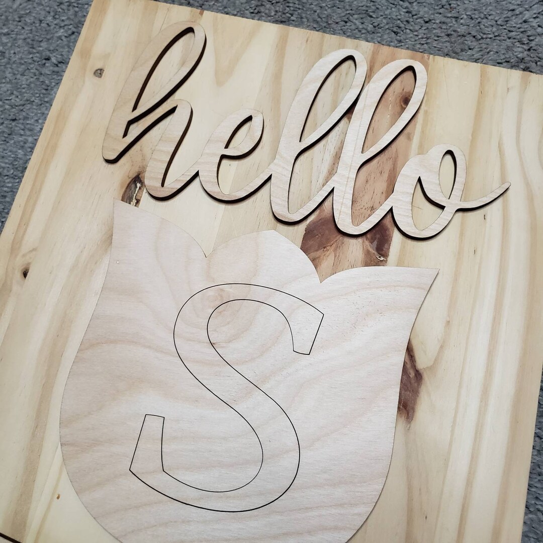DIY Hello Spring Wood Cutouts: Flower Porch Sign (no Backer) - Etsy