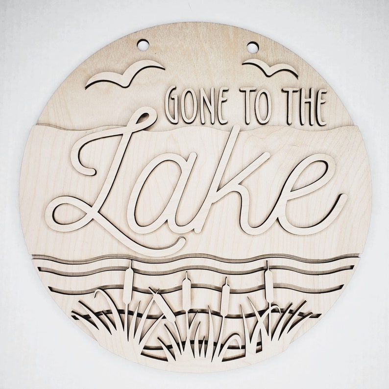 Gone to the Lake Summer Vacation Rental 3D Welcome Sign Round - Etsy