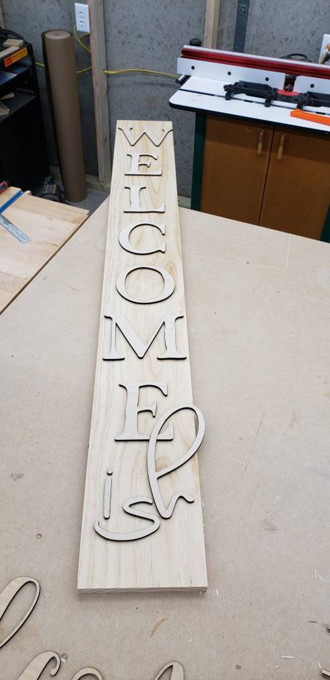 DIY Wood "welcome-ish" Cutout Letters: Porch Sign Kit - Etsy