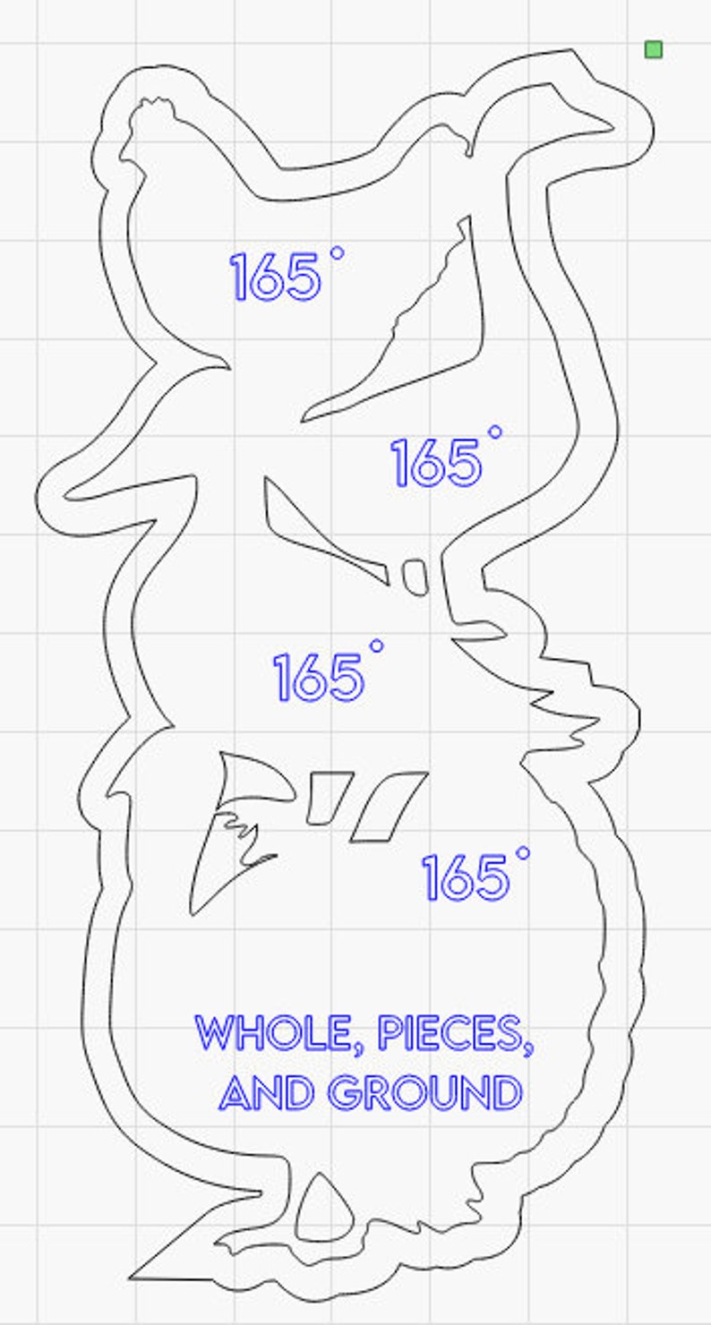 Poultry Temperature Guide Laser Ready Cut File Two Layered BBQ | Etsy