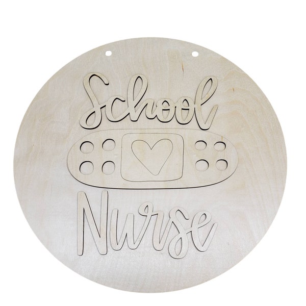 Nurse Round Door Sign Svg - Etsy