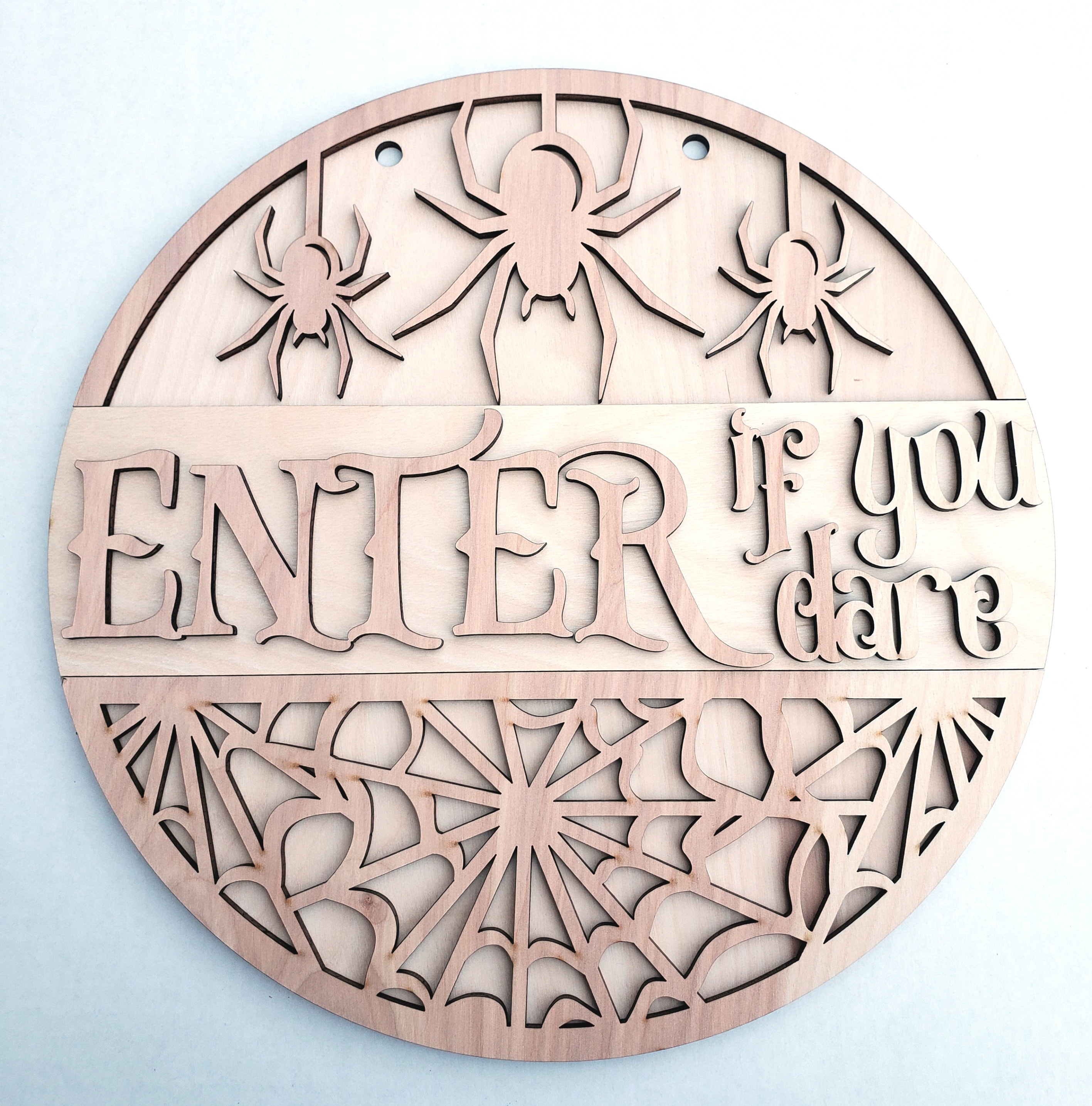 Blank Wood Halloween Enter If You Dare Sign Fall Round Door - Etsy