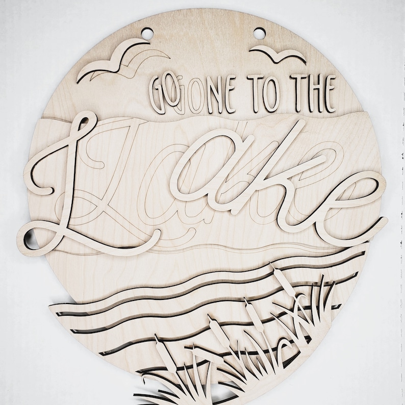 Gone to the Lake Summer Vacation Rental 3D Welcome Sign Round - Etsy