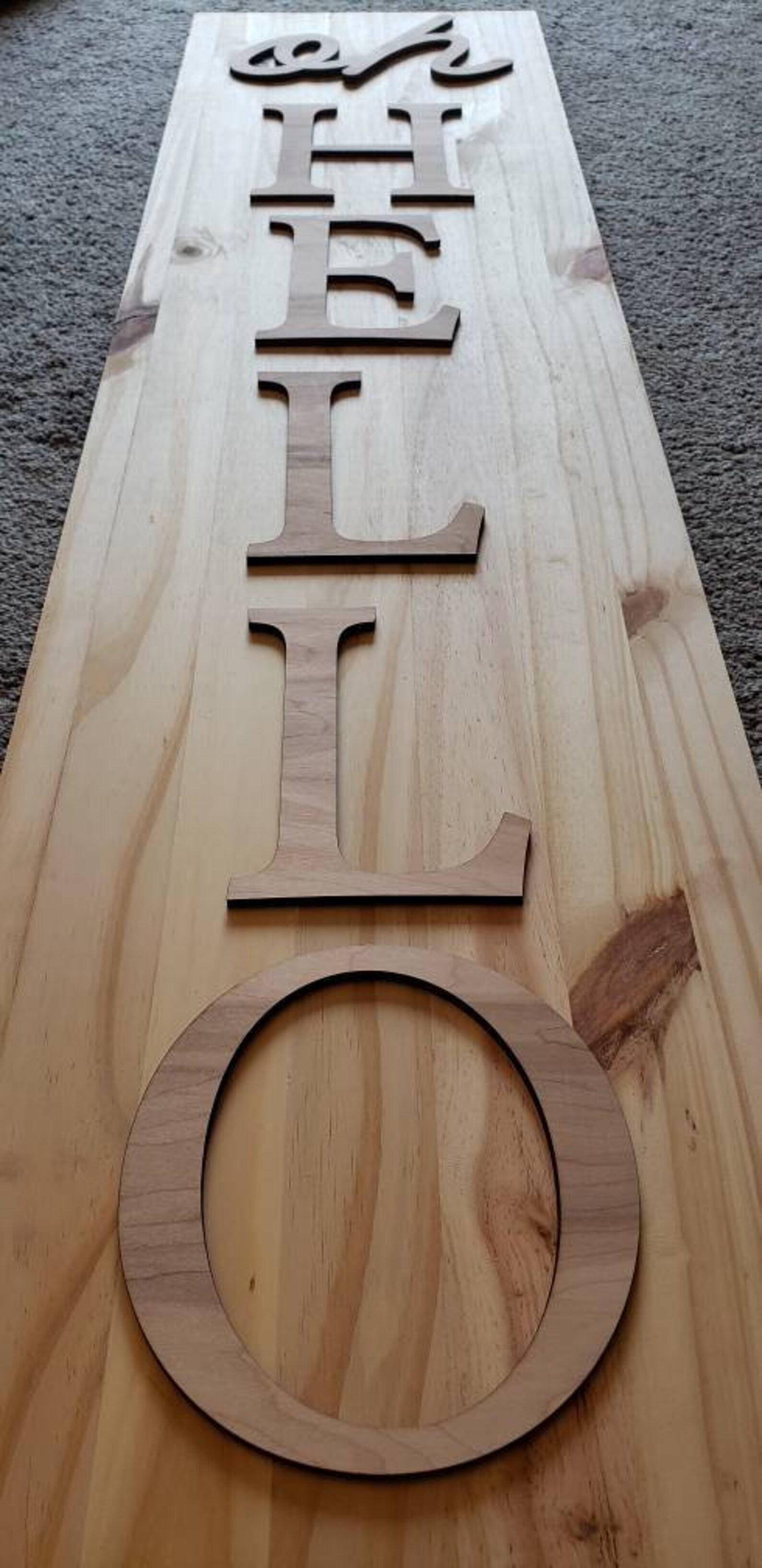 Blank Wood Oh Hello Welcome Sign Cutout Letters for Tall Porch - Etsy