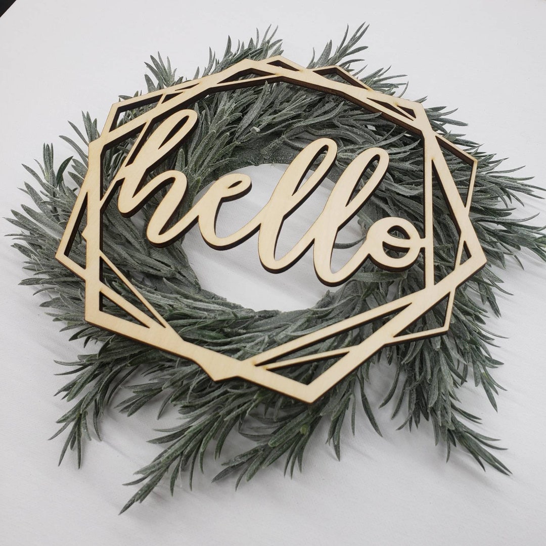 Hello Geometric Wood Cutout Blank Shape - Etsy