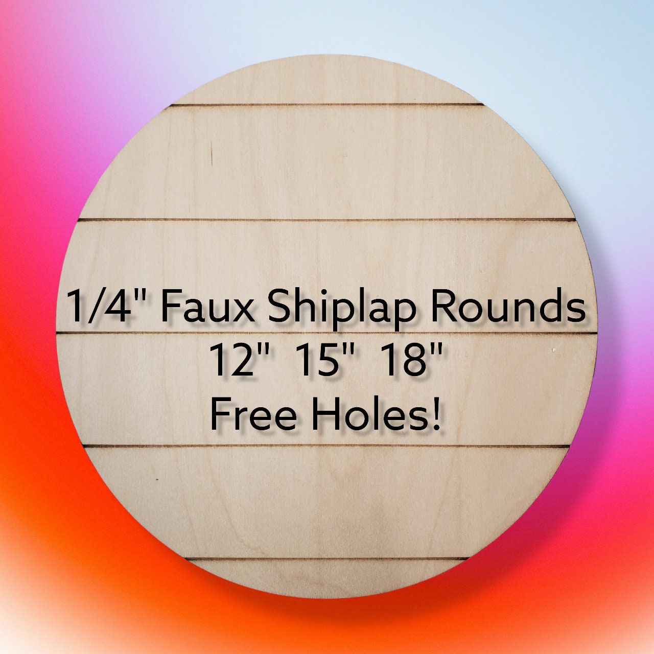 Wall Décor shiplap look add on ADD ON for precut rounds to score lines ...