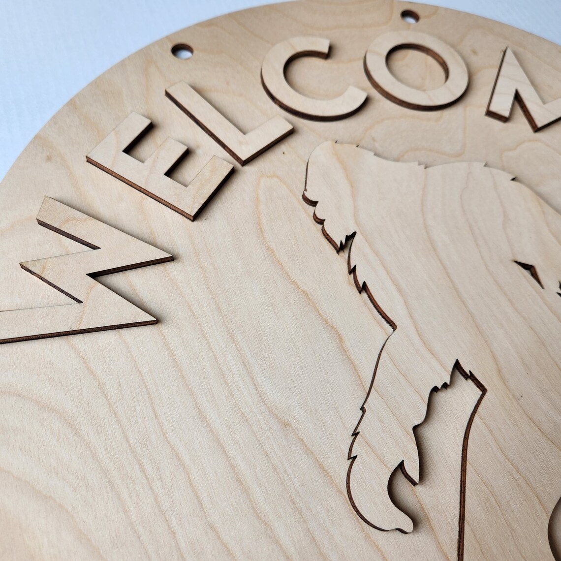 Bigfoot Welcome Sign: DIY Wood Round Door Hanger Blank - Etsy