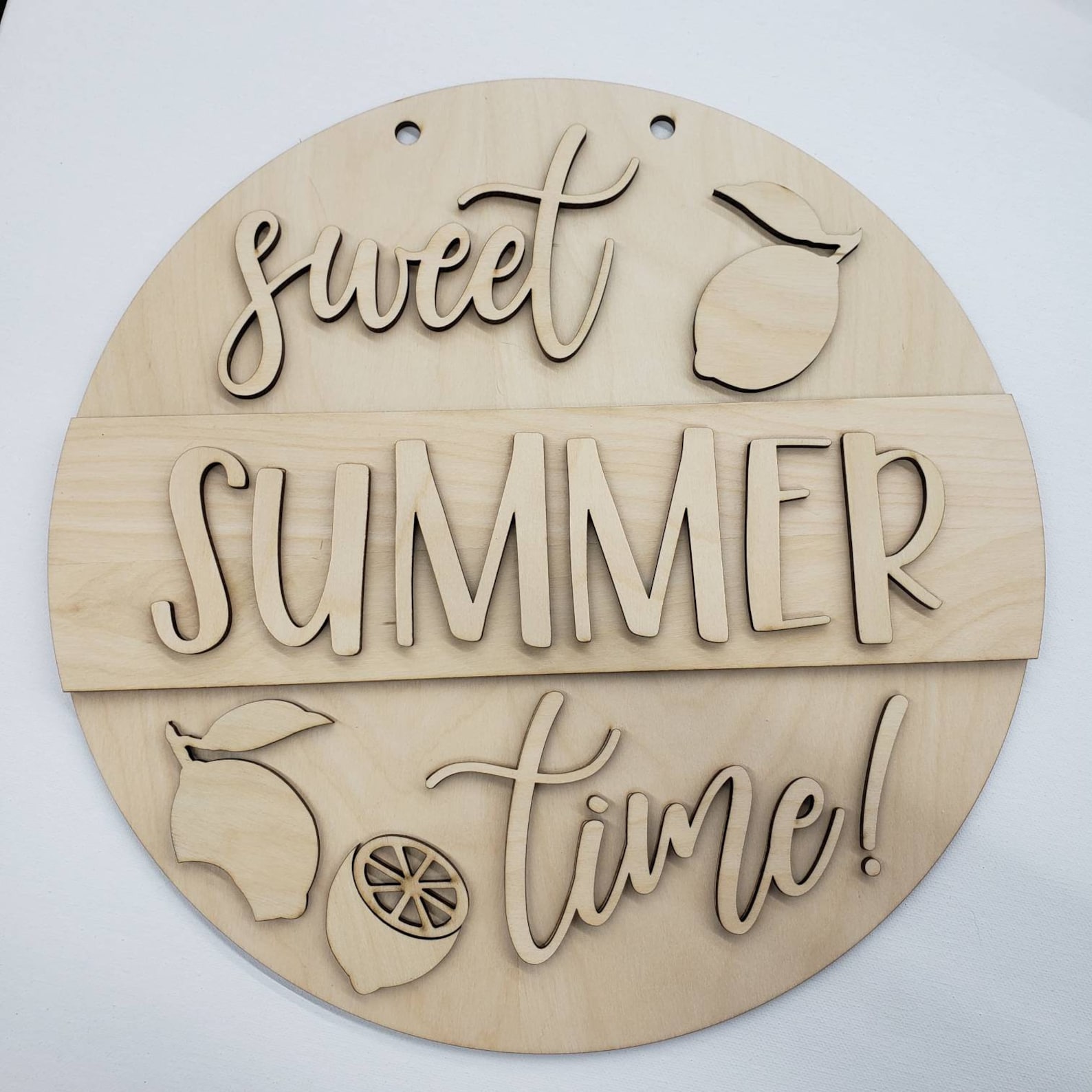 Summer Time Lemons Front Door Hanger DIY Wood Blank Sign | Etsy