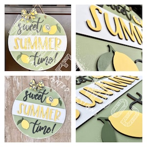 Summer Time Lemons Front Door Hanger DIY Wood Blank Sign - Etsy