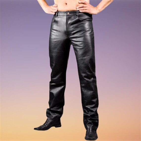 Mens Leather Genuine Lamb Skin Sheep Leather Party Pants Real - Etsy