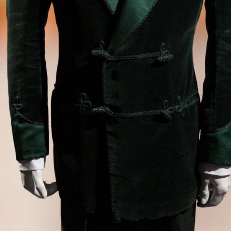 Mens Smoking Jacket Green Velvet Blazers Smoking Jackets Robe - Etsy