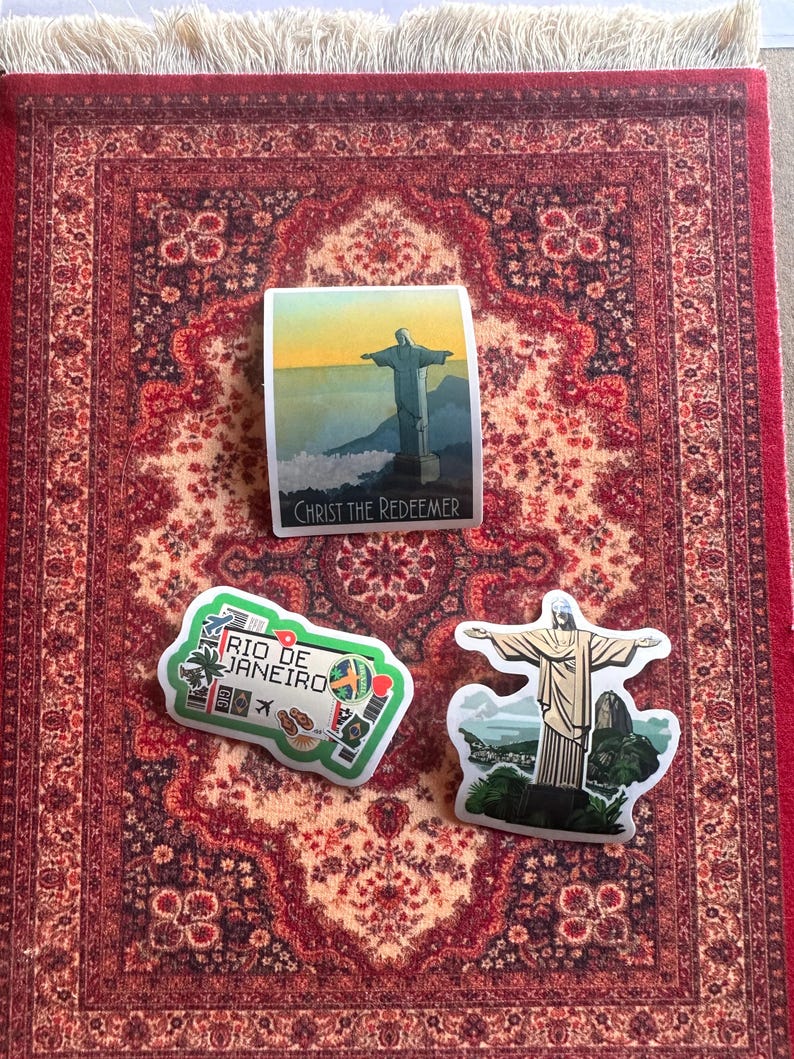 Rio De Janeiro Sticker Set, Christ the Redeemer, Travel Souvenir - Etsy
