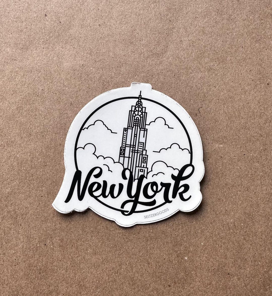 New York Skyline Sticker - Minimalist Cityscape Vinyl Decal - NYC ...