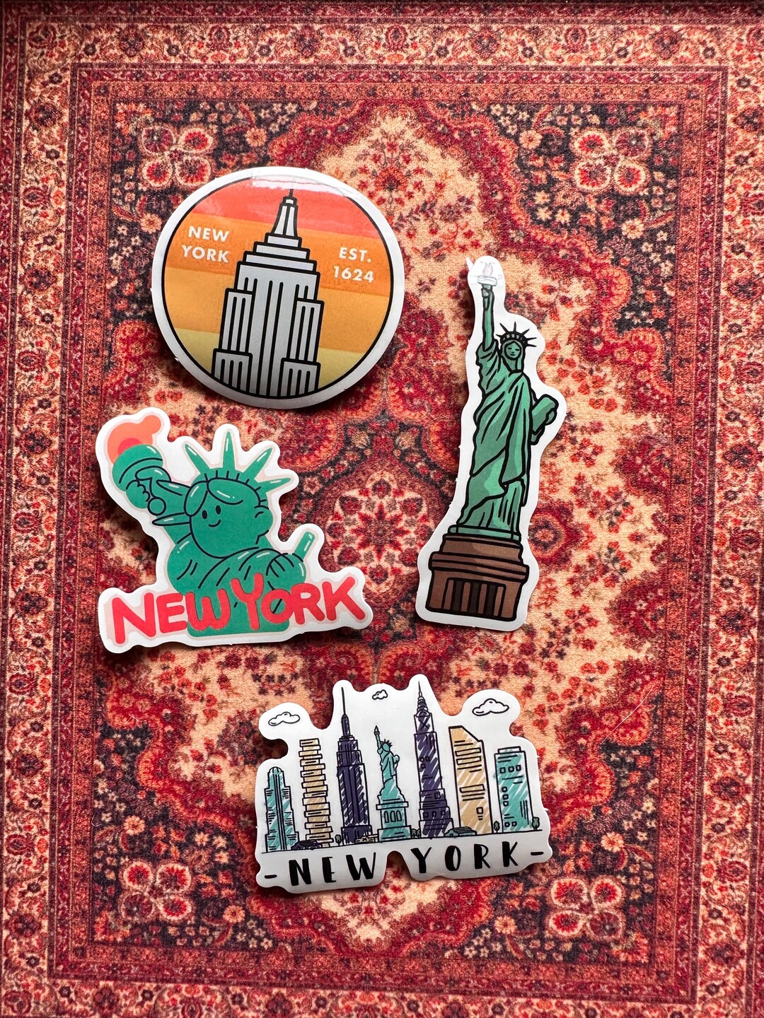 New York City Stickers Set of 4 Iconic NYC Landmarks for Scrapbooking ...