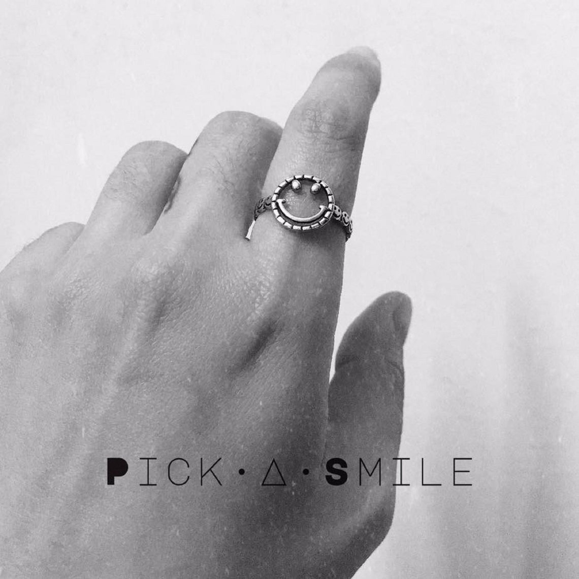 Smile Face Ring Silver for Women Adjustable Smiley Face Ring | Etsy