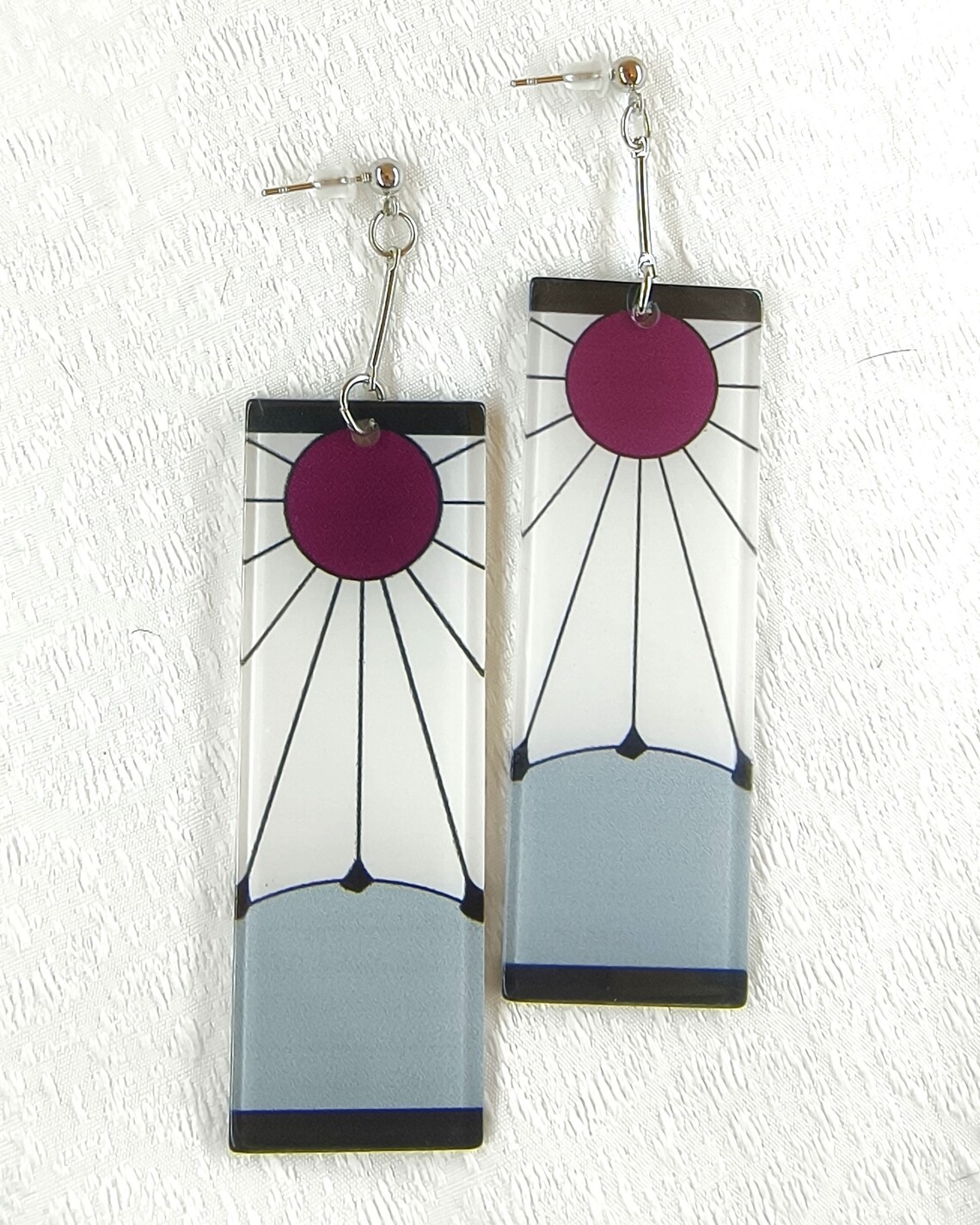 Hanafuda Inspired Anime Earrings, Cosplay Gift - Etsy