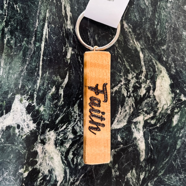 Wood Burned Keychain - Etsy