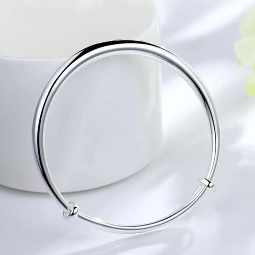 Designer Inspired Solid 925 Sterling Silver Bangle Bracelet - Etsy
