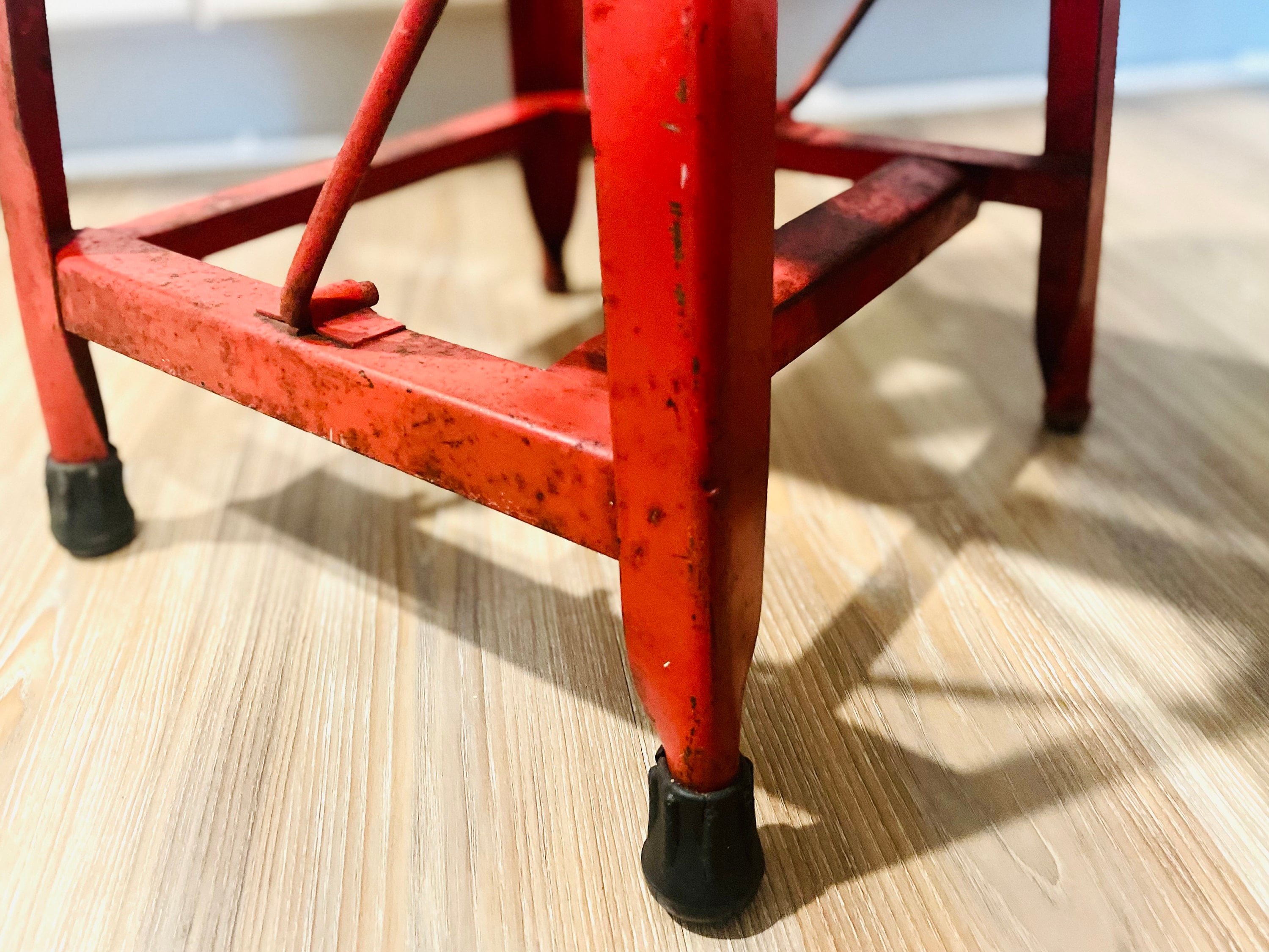 Vintage Retro Metal Step Stool, Mid Century Kitchen Folding Step Ladder ...