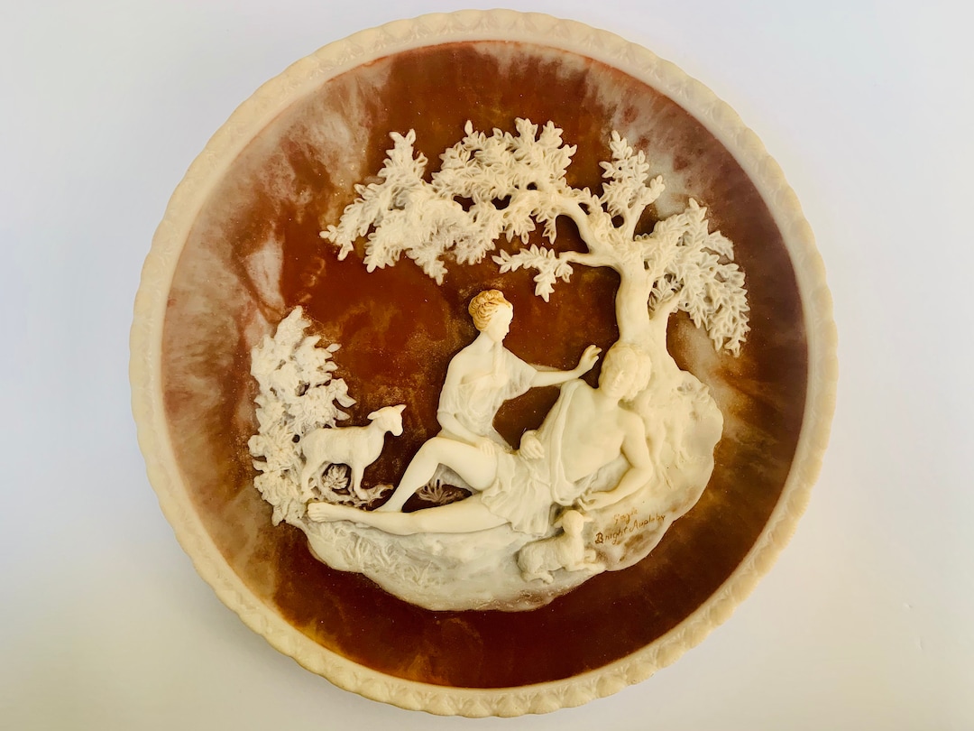 Vintage Collector Plate Incolay Stone Plate “A Thing of Beauty ...