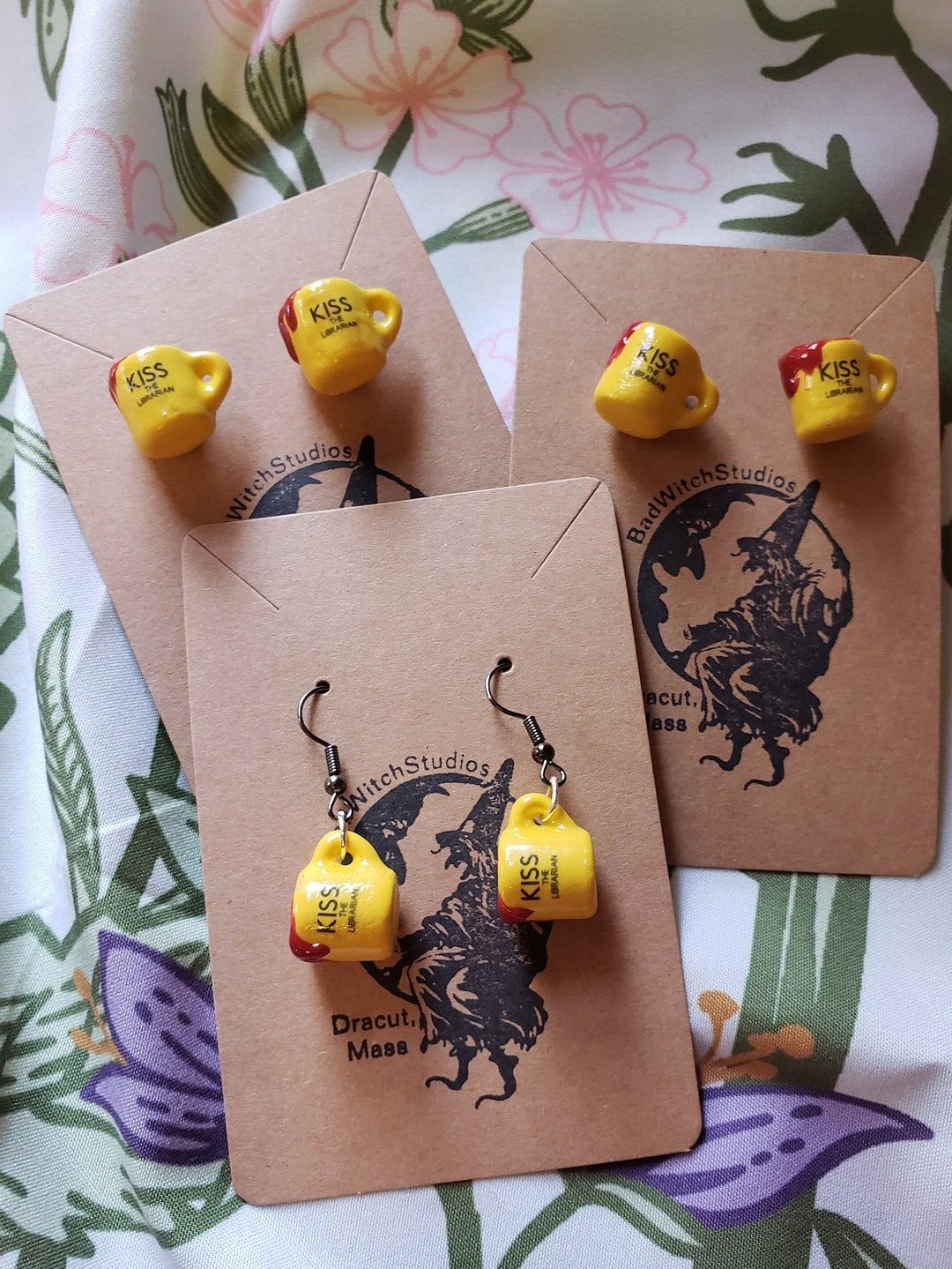 BTVS Kiss the Librarian Mug Inspired Earrings Giles Buffy Fandom Fan ...