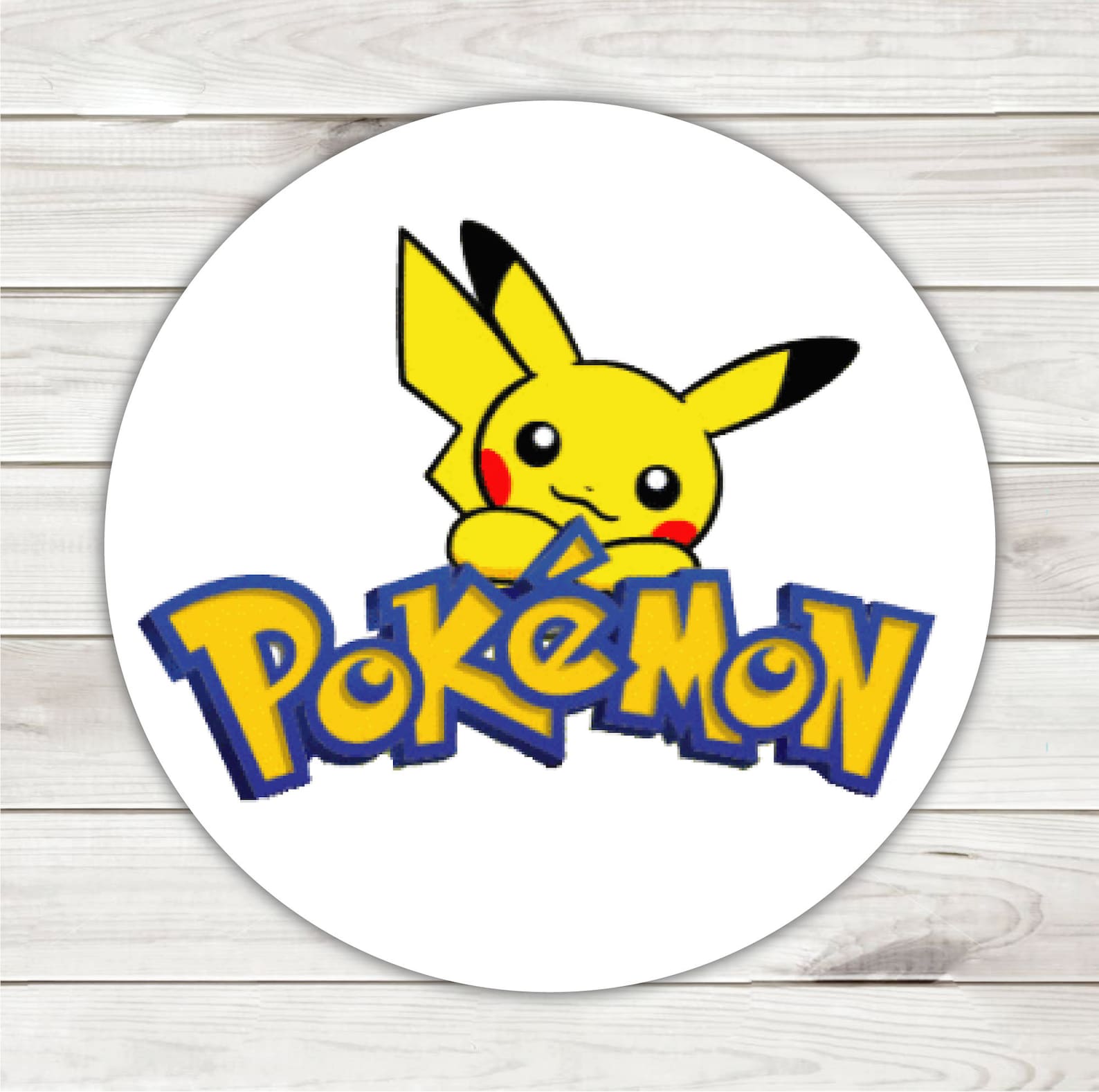 Personalized Pokemon Pikachu Round Stickers Pokemon Pikachu - Etsy